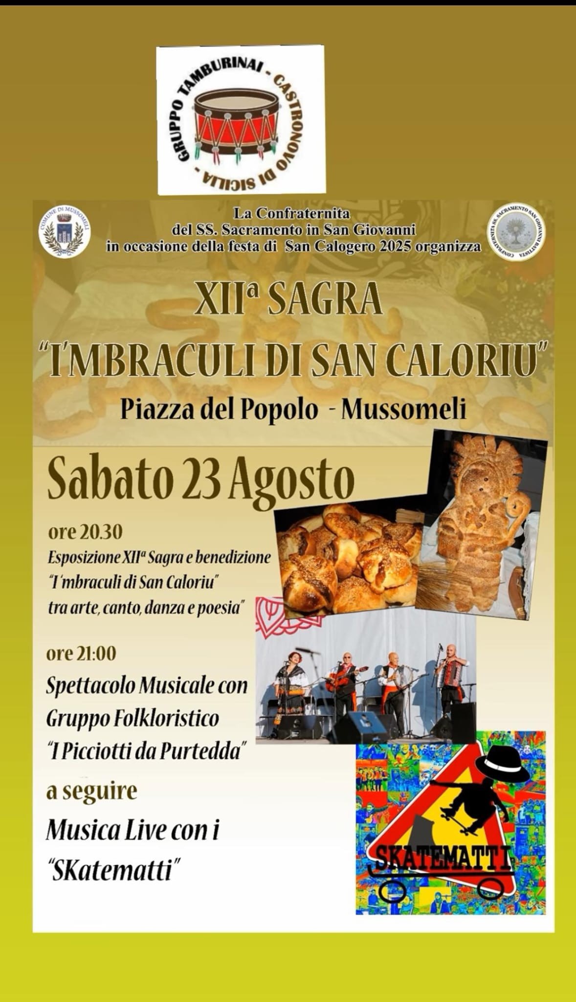 Mussomeli, XII Sagra "mbraculi di San Caloriu". Quartiere San Giovanni ...